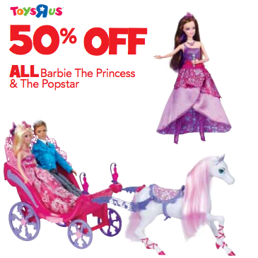*HOT* Toys R Us: Barbie Princess & The Pop Star Dolls 50% off TODAY ...